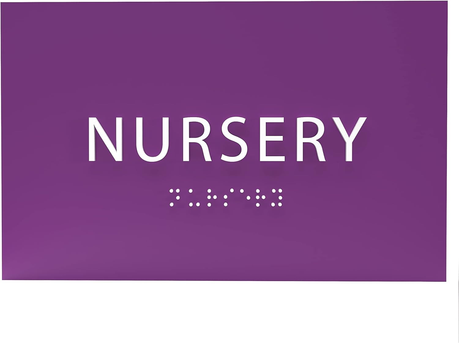 ADA CENTRAL SIGNS - 6" X4" Baby Nursery Sign | Tactile Graphics Grade 2 ...
