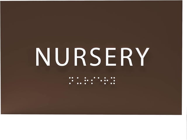 ADA CENTRAL SIGNS - 6" X4" Baby Nursery Sign | Tactile Graphics Grade 2 ...