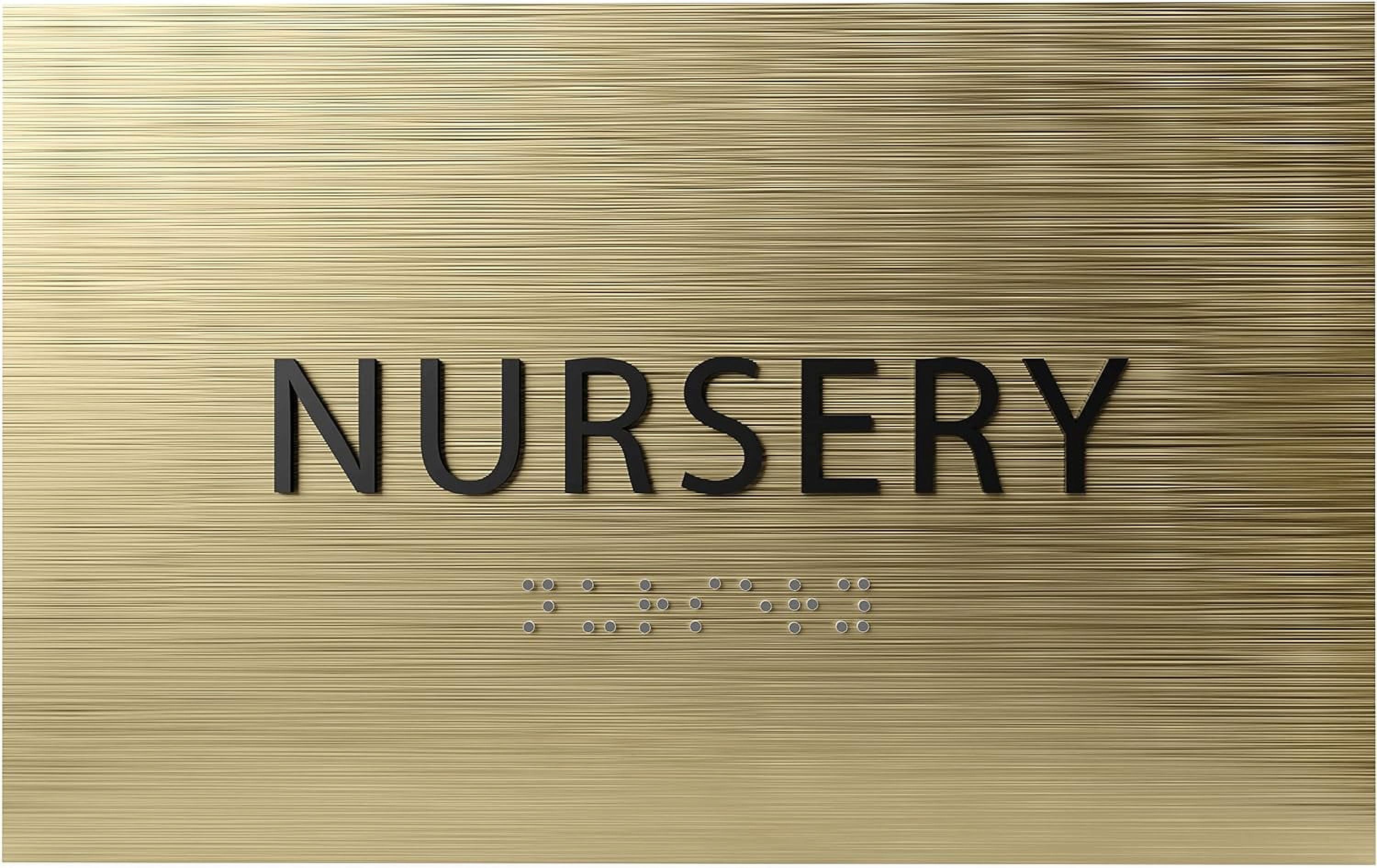 ADA CENTRAL SIGNS - 6" X4" Baby Nursery Sign | Tactile Graphics Grade 2 ...