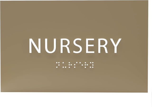 ADA CENTRAL SIGNS - 6" X4" Baby Nursery Sign | Tactile Graphics Grade 2 ...
