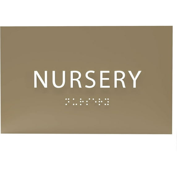 ADA CENTRAL SIGNS - 6" X4" Baby Nursery Sign | Tactile Graphics Grade 2 ...