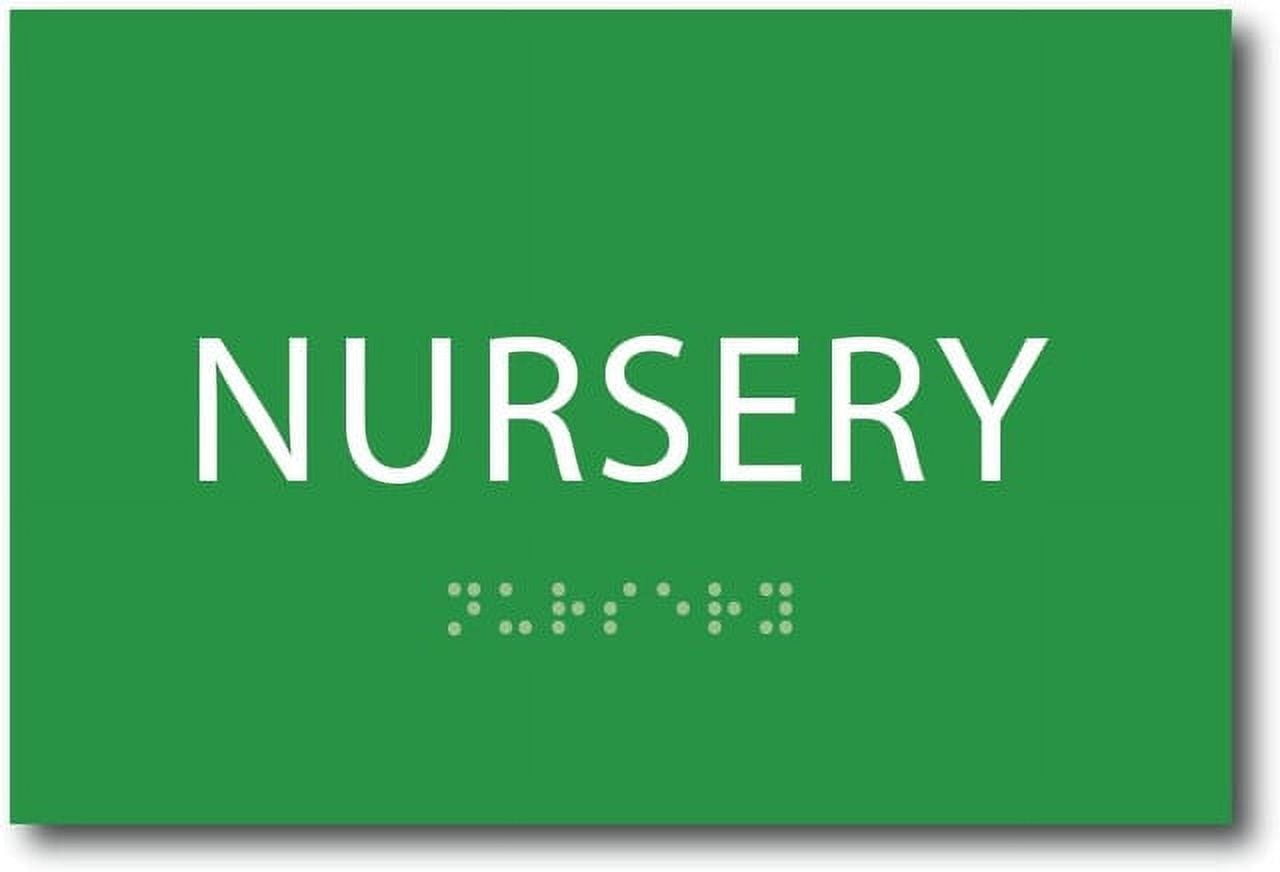 ADA CENTRAL SIGNS - 6" X4" Baby Nursery Sign | Tactile Graphics Grade 2 ...