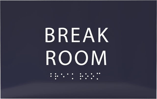 ADA CENTRAL SIGNS - 6" X4" Break Room Sign - ADA Compliant Tactile ...