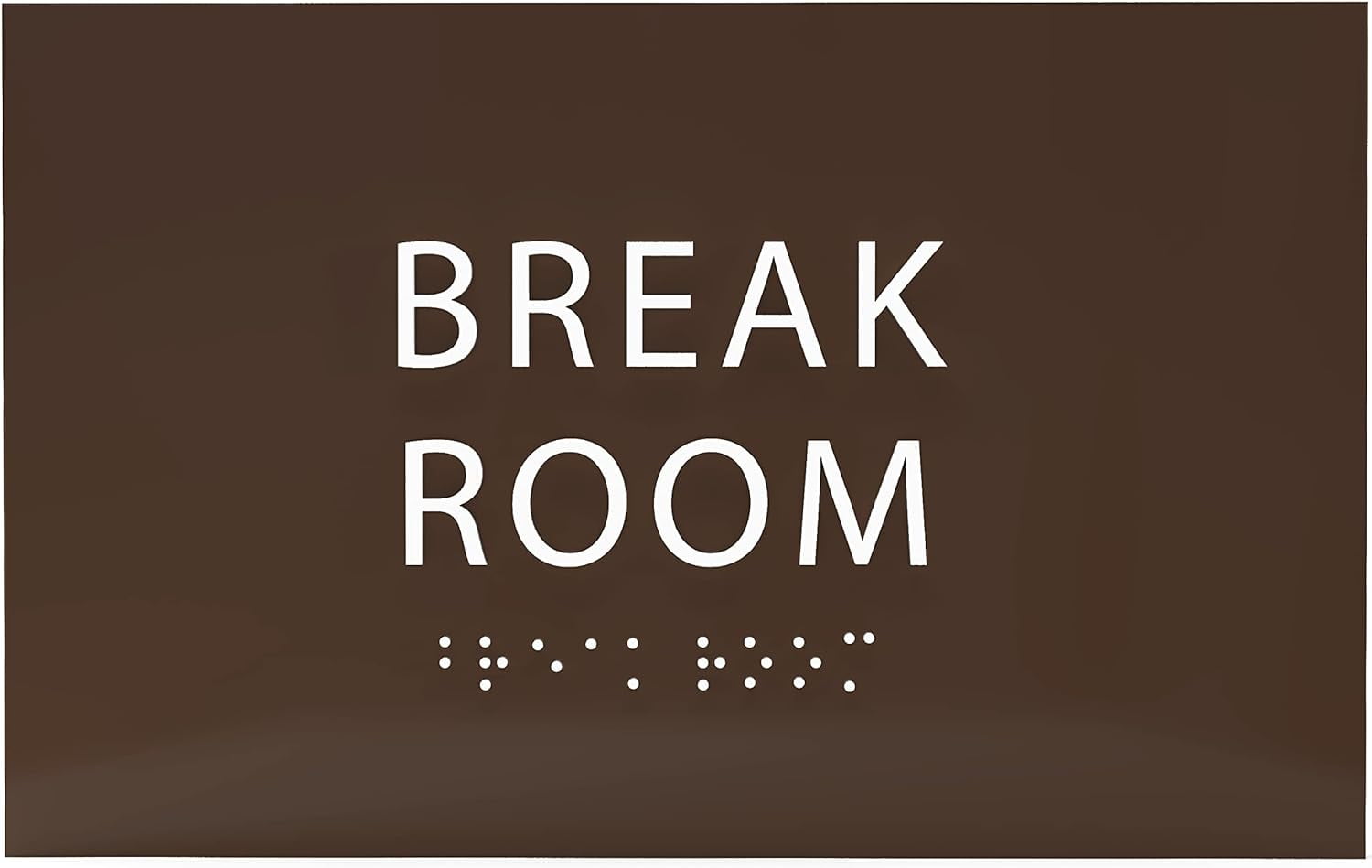 ADA CENTRAL SIGNS - 6" X4" Break Room Sign - ADA Compliant Tactile ...