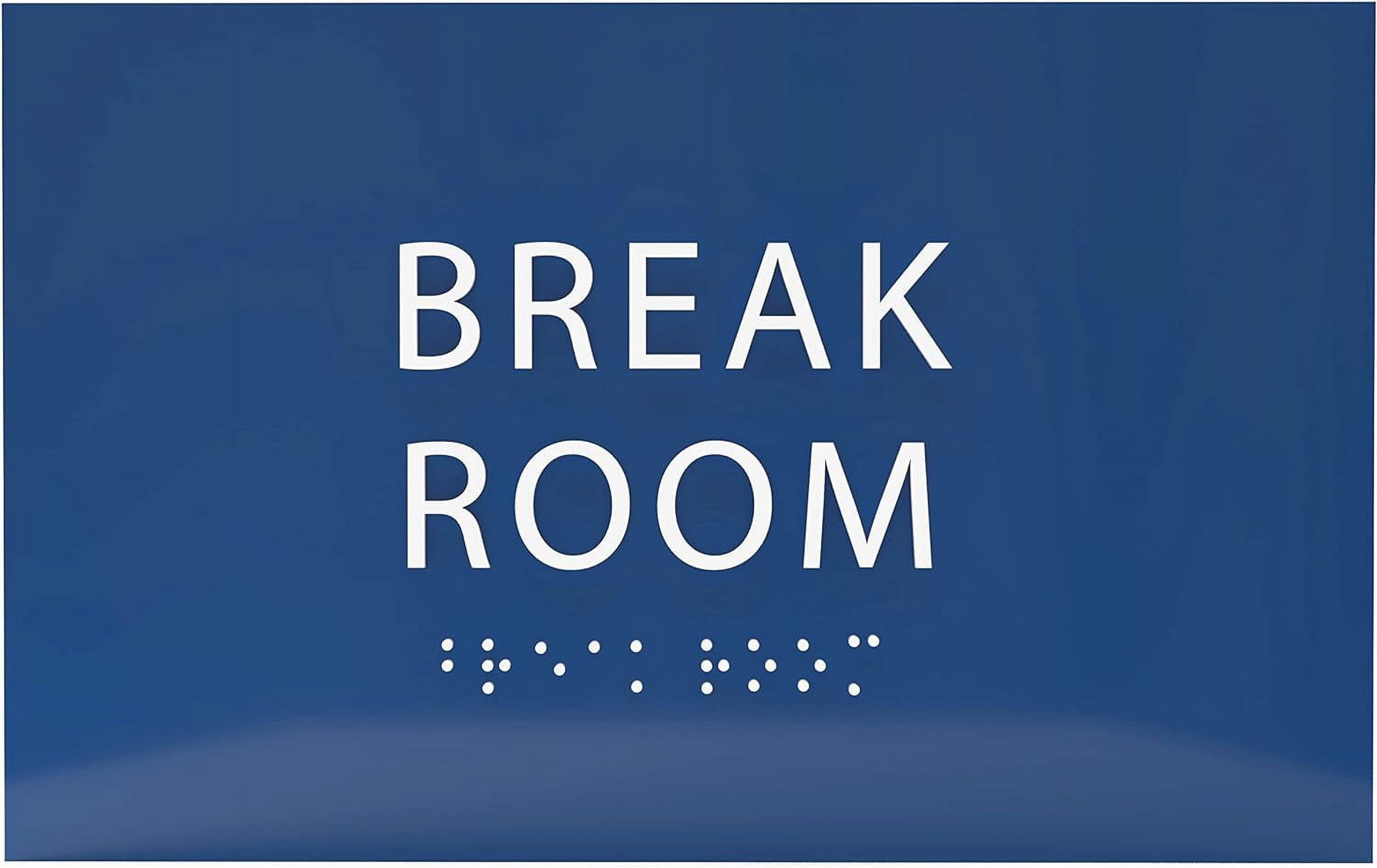 ADA CENTRAL SIGNS - 6" X4" Break Room Sign - ADA Compliant Tactile ...