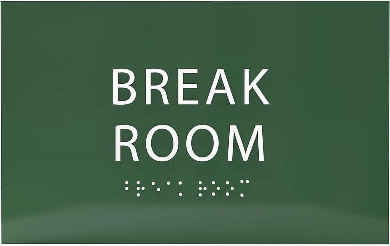 ADA CENTRAL SIGNS - 6" X4" Break Room Sign - ADA Compliant Tactile ...