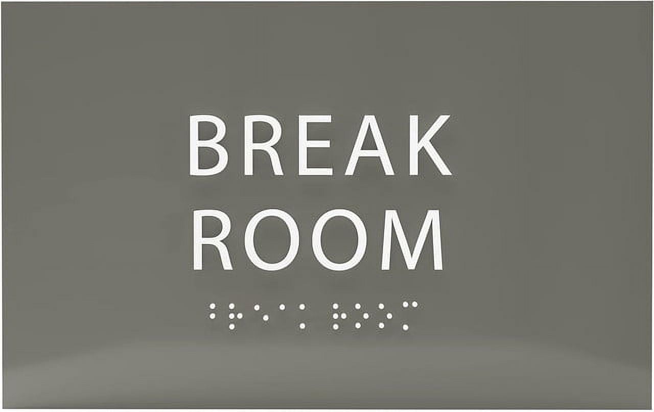 ADA CENTRAL SIGNS - 6" X4" Break Room Sign - ADA Compliant Tactile ...