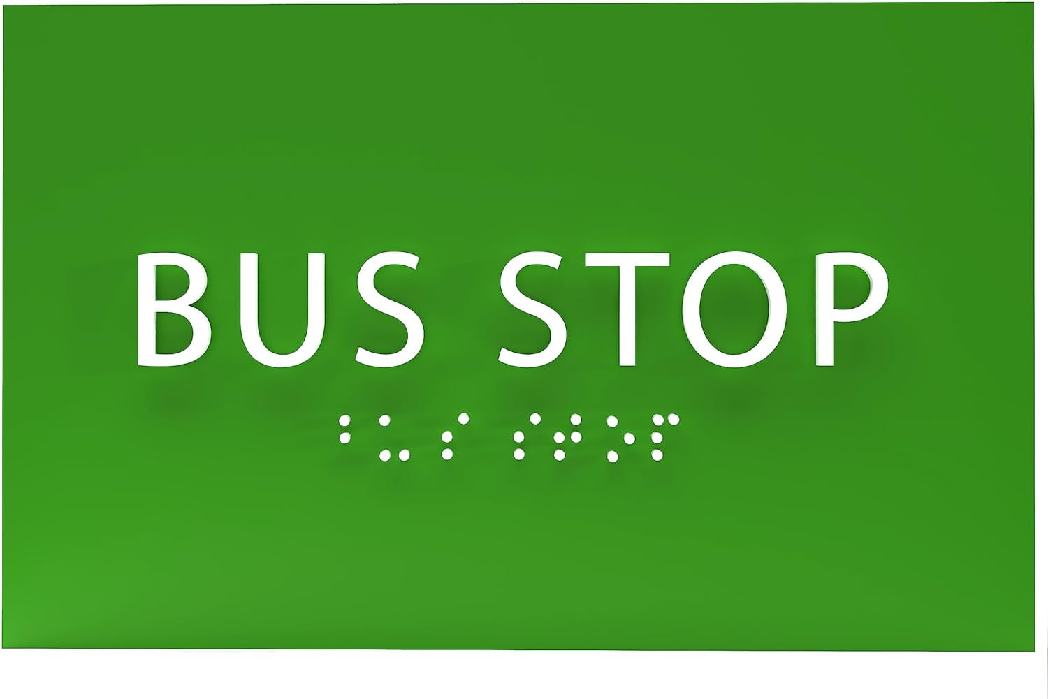 ADA CENTRAL SIGNS - 6" X4" Bus Stop Sign - ADA Compliant Tactile ...