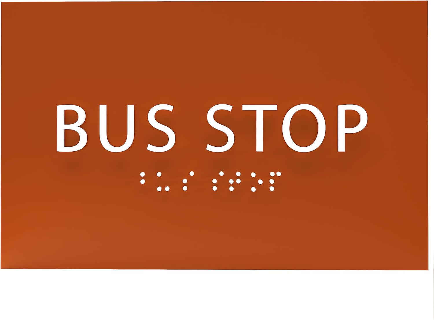 ADA CENTRAL SIGNS - 6" X4" Bus Stop Sign - ADA Compliant Tactile ...