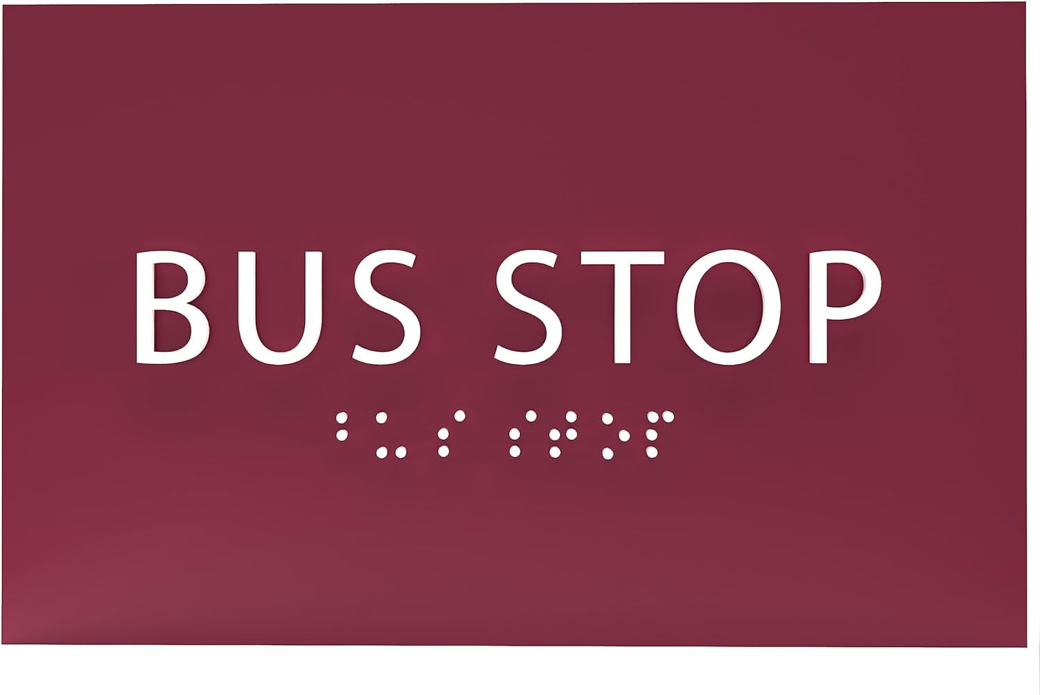 ADA CENTRAL SIGNS - 6" X4" Bus Stop Sign - ADA Compliant Tactile ...