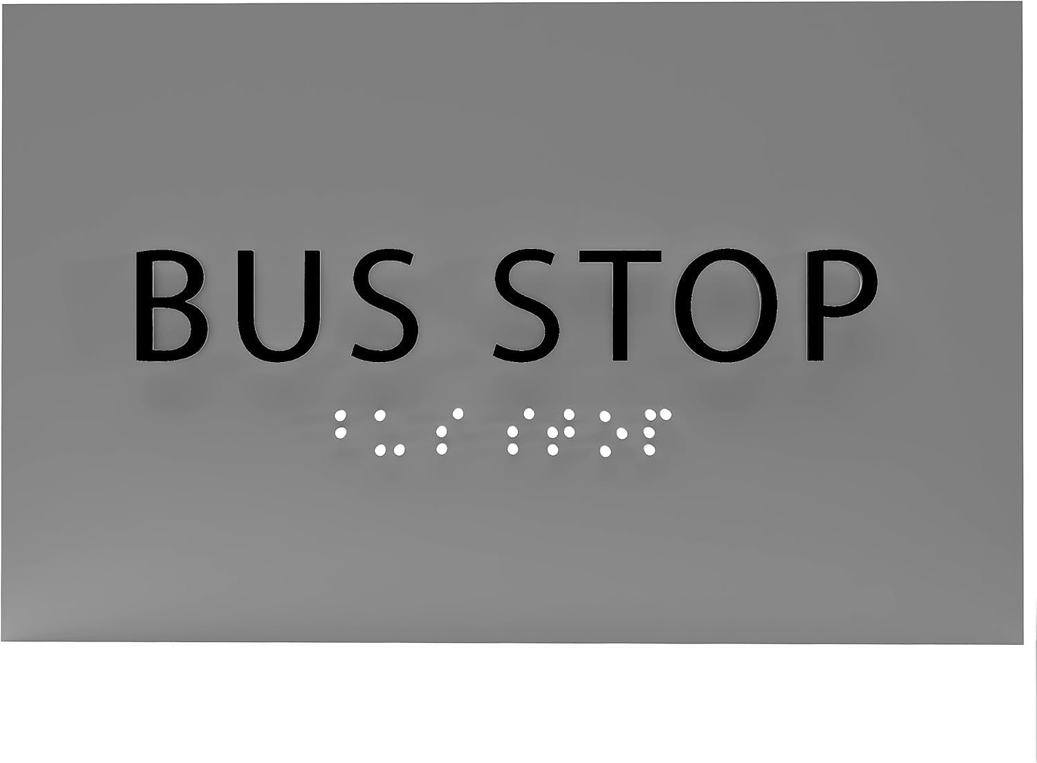 ADA CENTRAL SIGNS - 6" X4" Bus Stop Sign - ADA Compliant Tactile ...