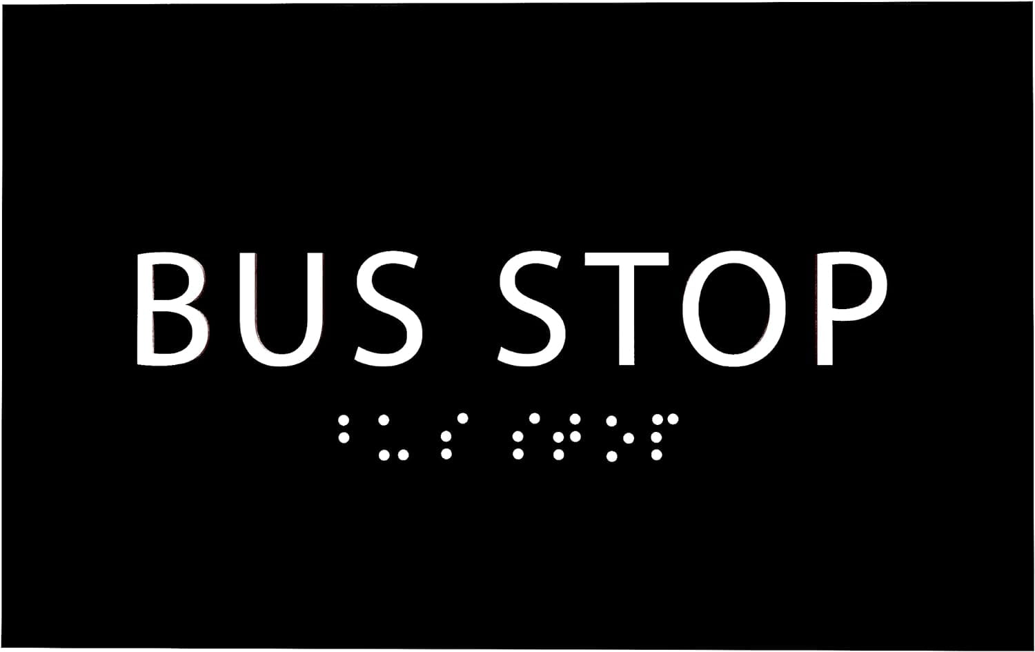 ADA CENTRAL SIGNS - 6" X4" Bus Stop Sign - ADA Compliant Tactile ...