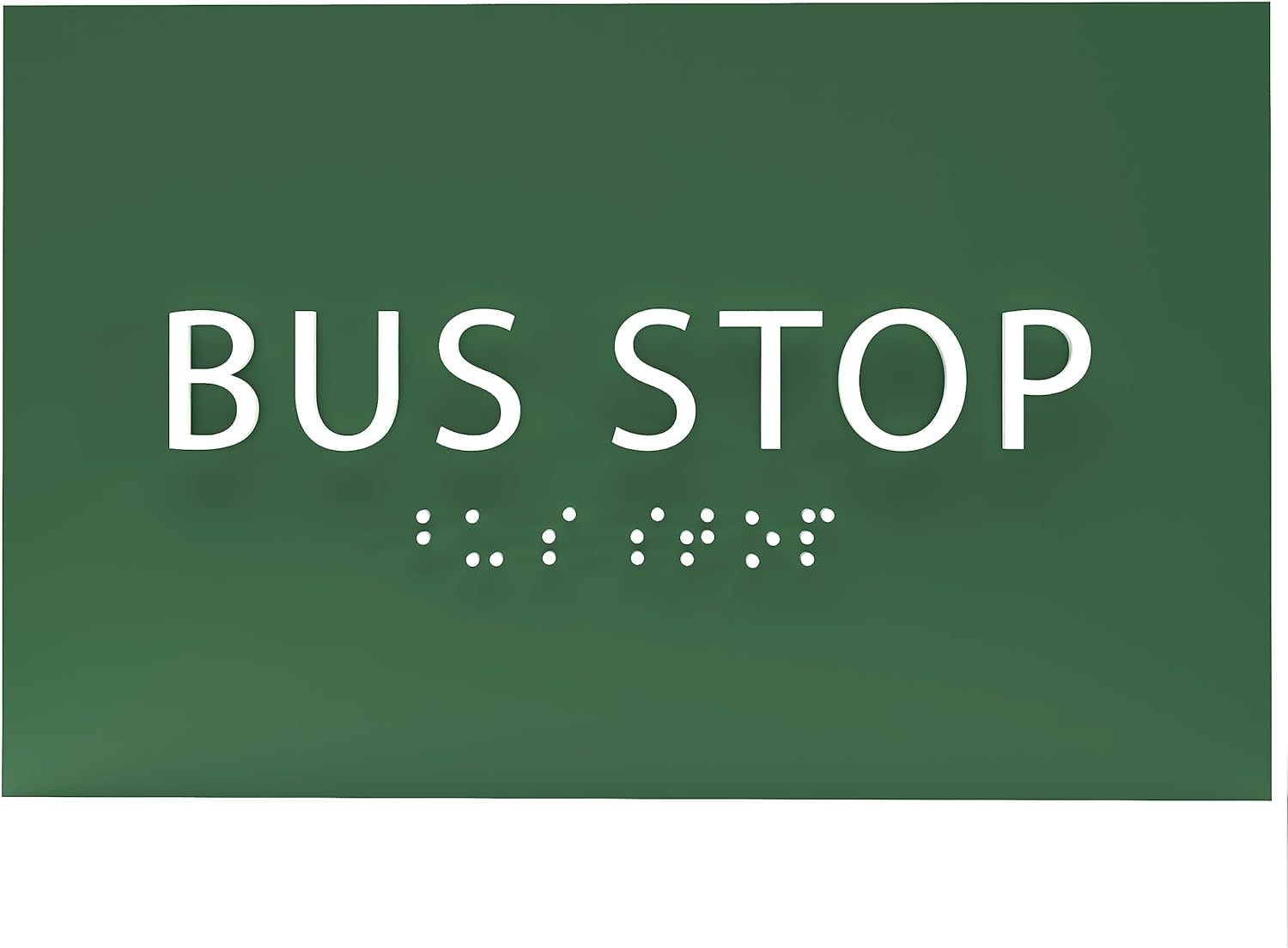 ADA CENTRAL SIGNS - 6" X4" Bus Stop Sign - ADA Compliant Tactile ...