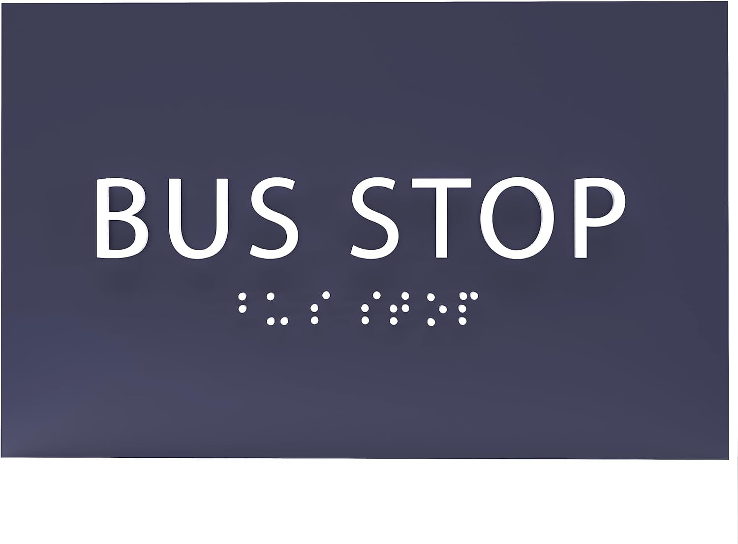 ADA CENTRAL SIGNS - 6" X4" Bus Stop Sign - ADA Compliant Tactile ...