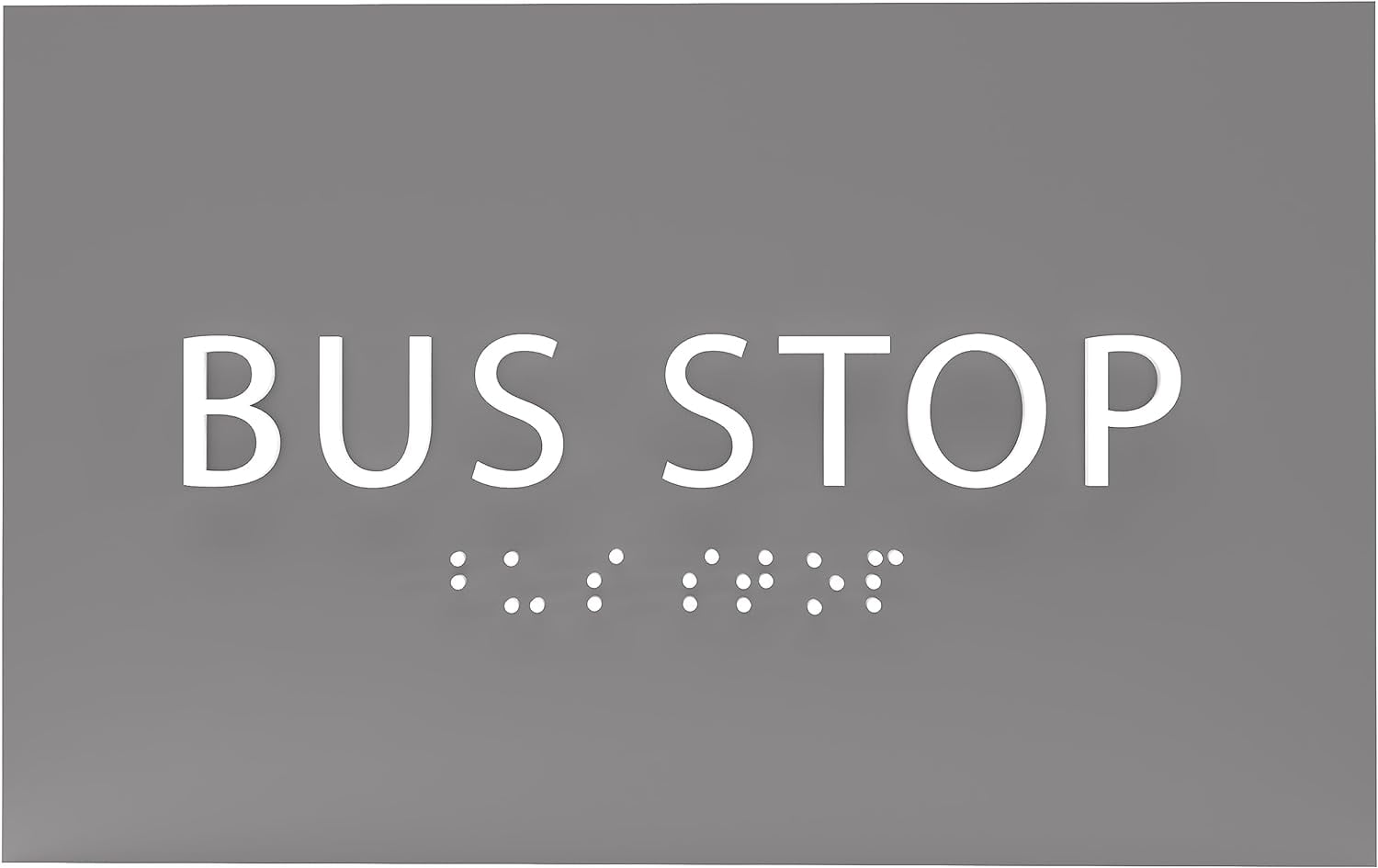 ADA CENTRAL SIGNS - 6" X4" Bus Stop Sign - ADA Compliant Tactile ...