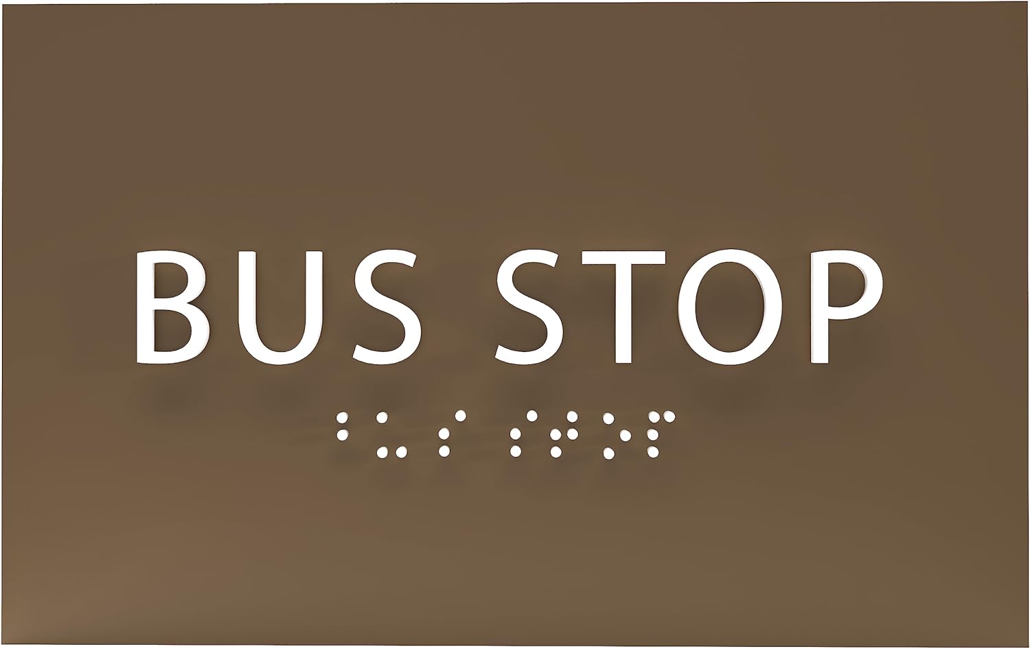 ADA CENTRAL SIGNS - 6" X4" Bus Stop Sign - ADA Compliant Tactile ...