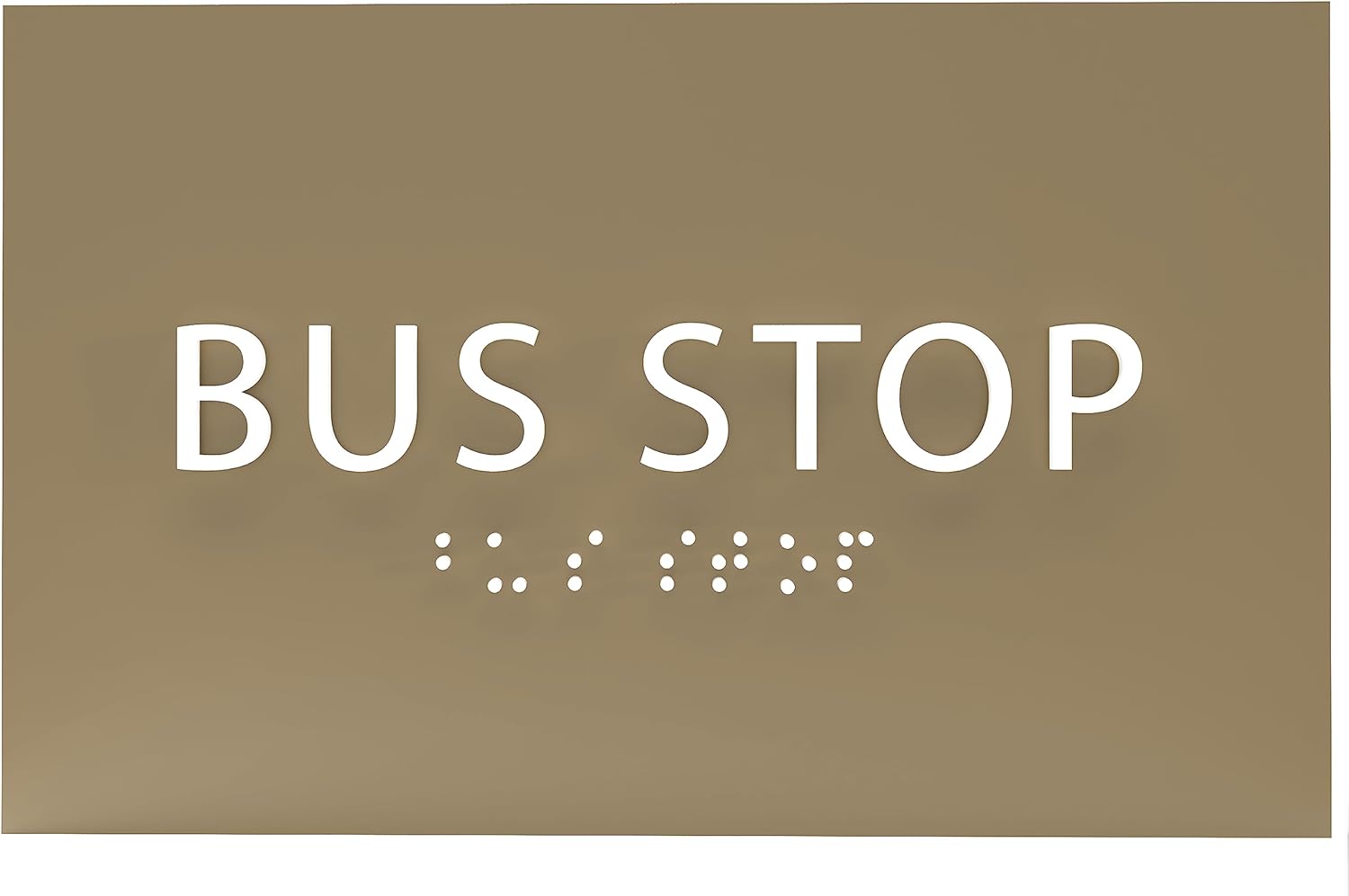 ADA CENTRAL SIGNS - 6" X4" Bus Stop Sign - ADA Compliant Tactile ...