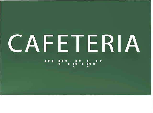 ADA CENTRAL SIGNS - 6" X4" Cafeteria Sign - ADA Compliant Tactile ...