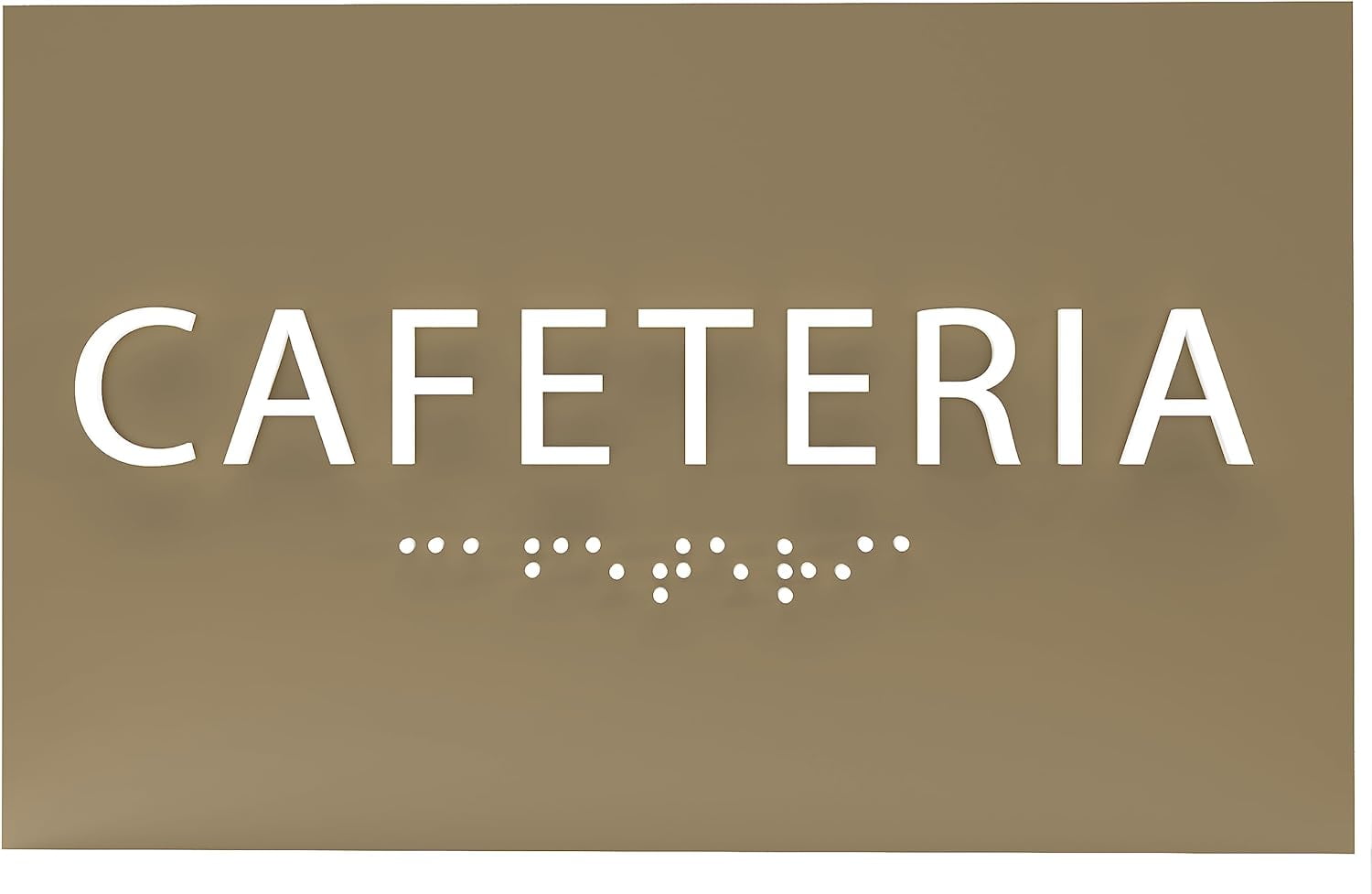 ADA CENTRAL SIGNS - 6" X4" Cafeteria Sign - ADA Compliant Tactile ...