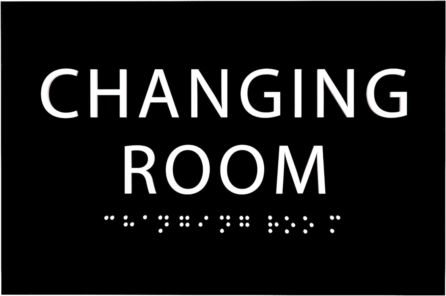 ADA CENTRAL SIGNS - 6" X4" Changing Room Sign - ADA Compliant Tactile ...