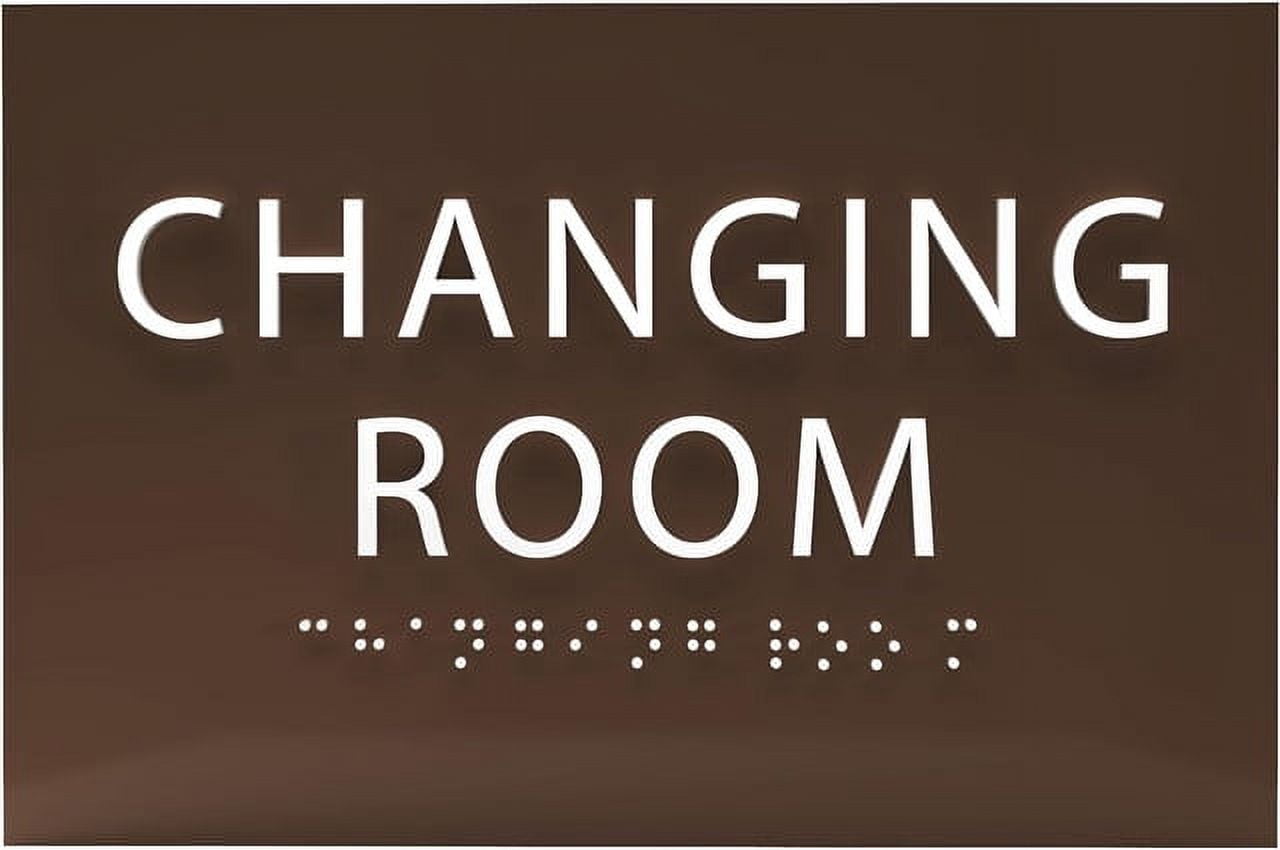 ADA CENTRAL SIGNS - 6" X4" Changing Room Sign - ADA Compliant Tactile ...