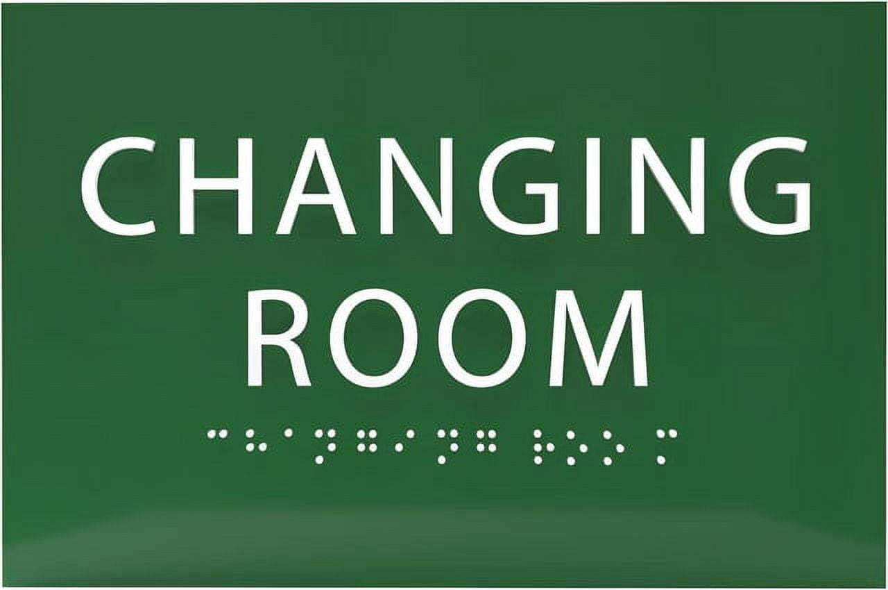 ADA CENTRAL SIGNS - 6" X4" Changing Room Sign - ADA Compliant Tactile ...