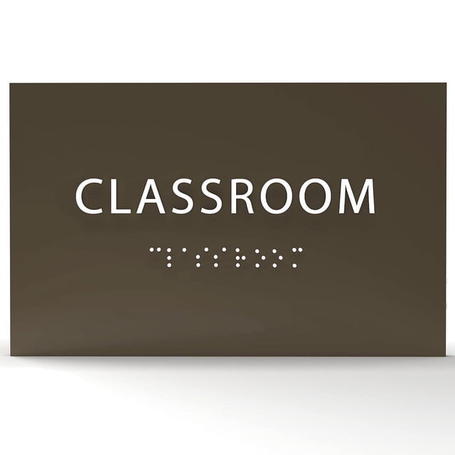 ADA CENTRAL SIGNS - 6" X4" Classroom Sign - ADA Compliant Tactile ...