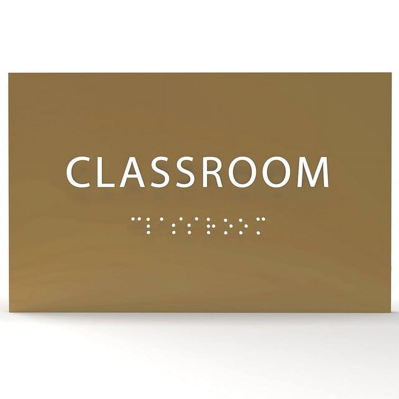 ADA CENTRAL SIGNS - 6" X4" Classroom Sign - ADA Compliant Tactile ...