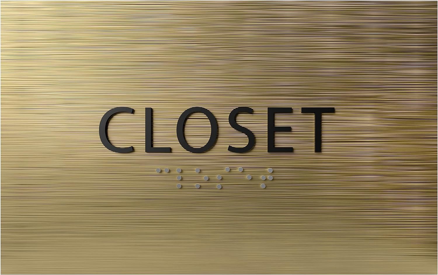 ADA CENTRAL SIGNS - 6" X4" Closet Sign - ADA Compliant Tactile Graphics ...