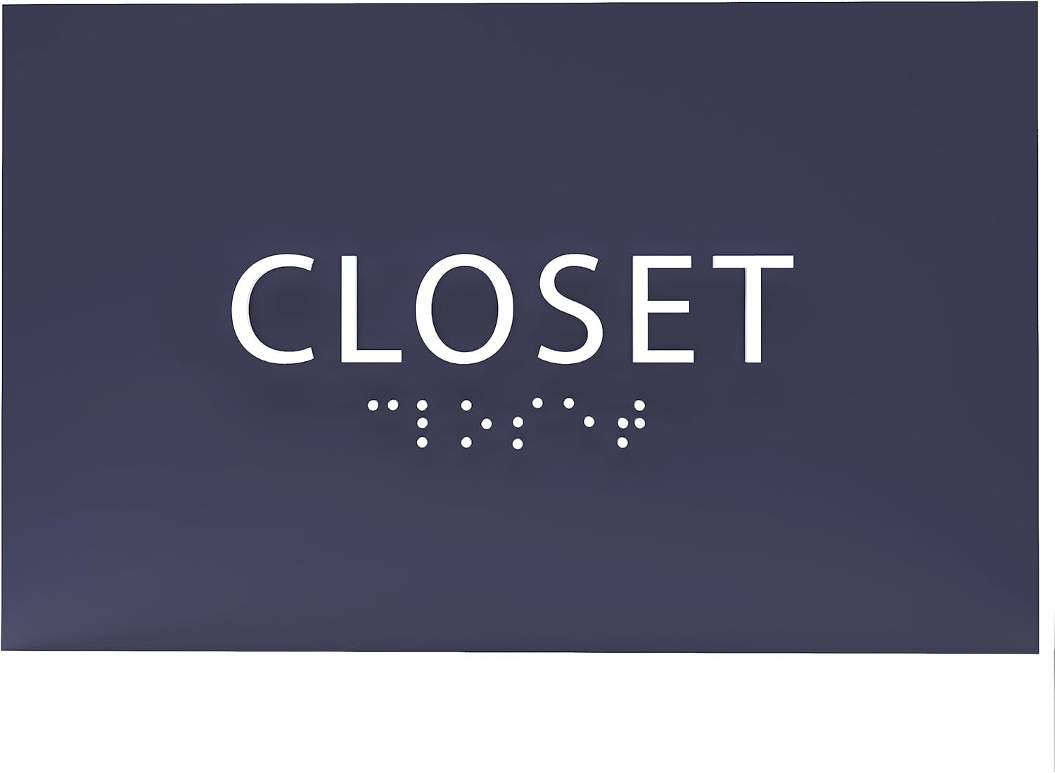 ADA CENTRAL SIGNS - 6" X4" Closet Sign - ADA Compliant Tactile Graphics ...