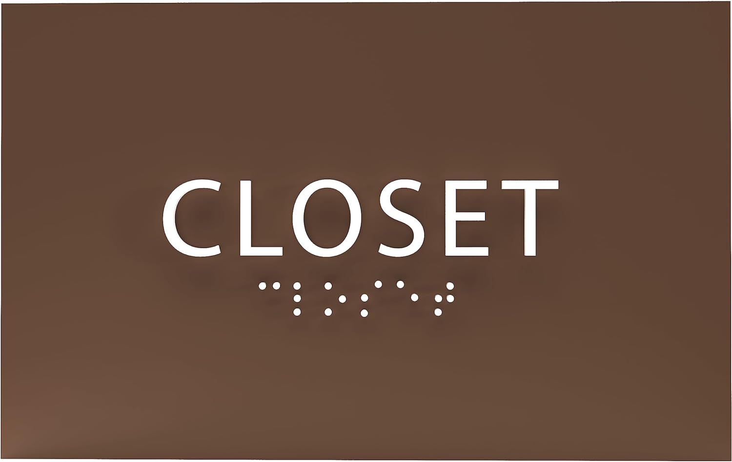 ADA CENTRAL SIGNS - 6" X4" Closet Sign - ADA Compliant Tactile Graphics ...