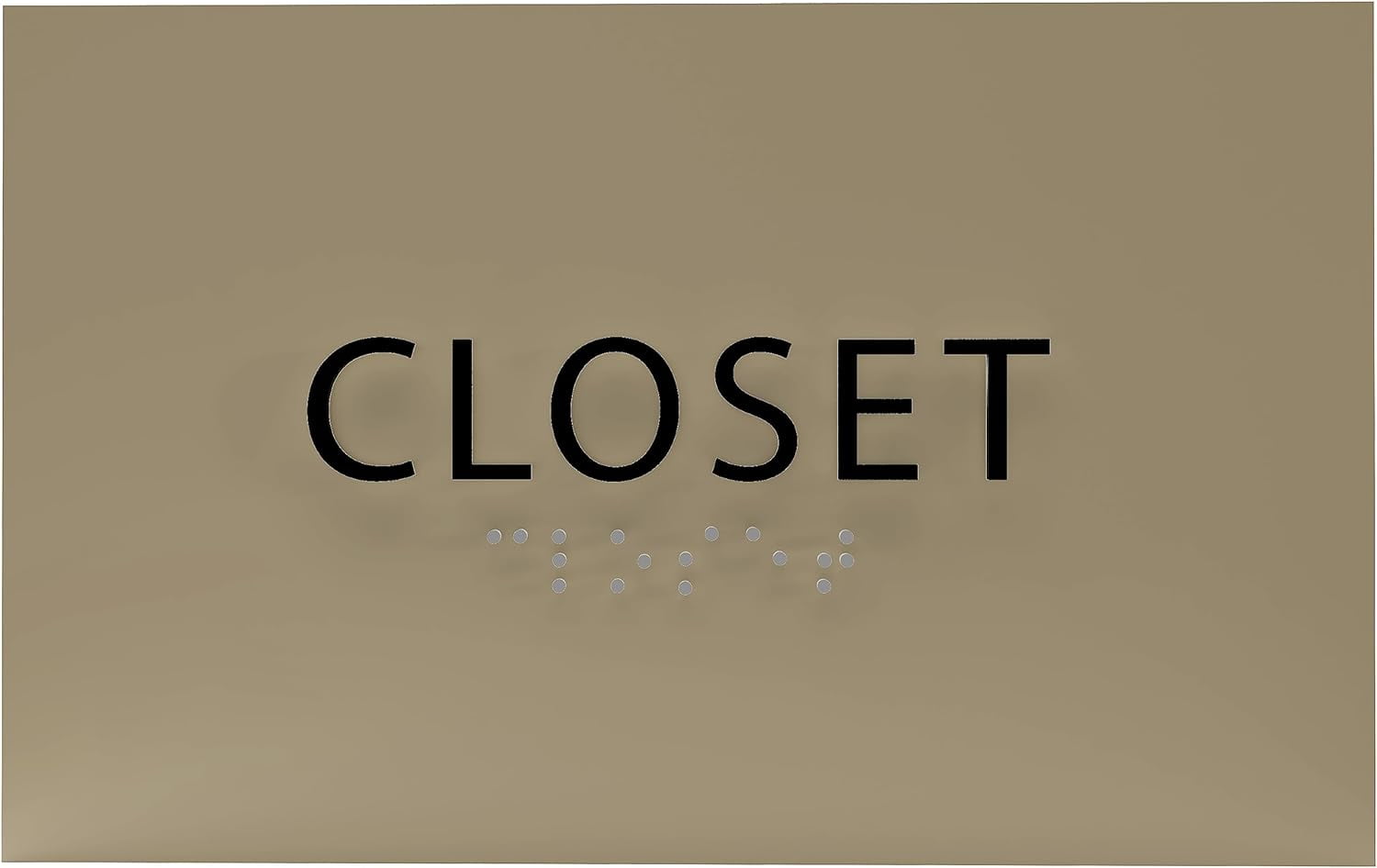 ADA CENTRAL SIGNS - 6" X4" Closet Sign - ADA Compliant Tactile Graphics ...