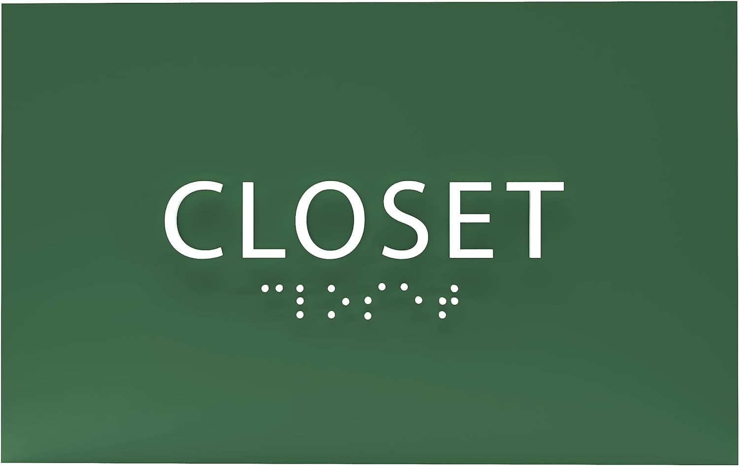 ADA CENTRAL SIGNS - 6" X4" Closet Sign - ADA Compliant Tactile Graphics ...