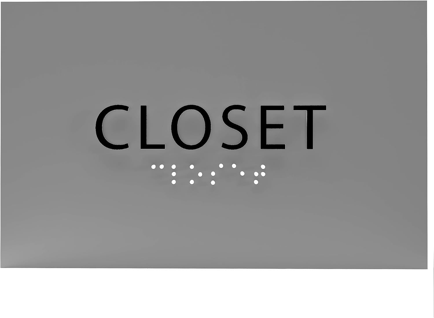ADA CENTRAL SIGNS - 6" X4" Closet Sign - ADA Compliant Tactile Graphics ...