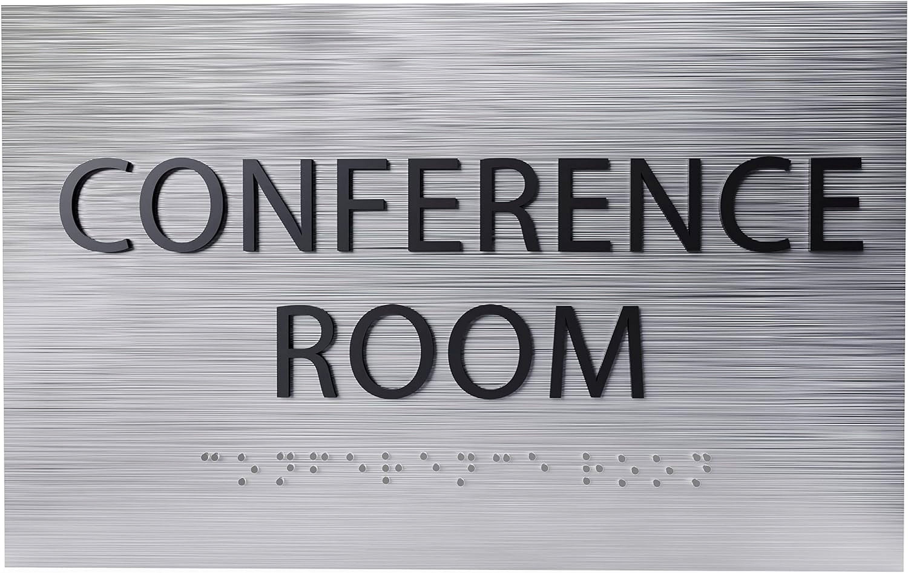ADA CENTRAL SIGNS - 6" X4" Conference Room Sign - ADA Compliant Tactile ...