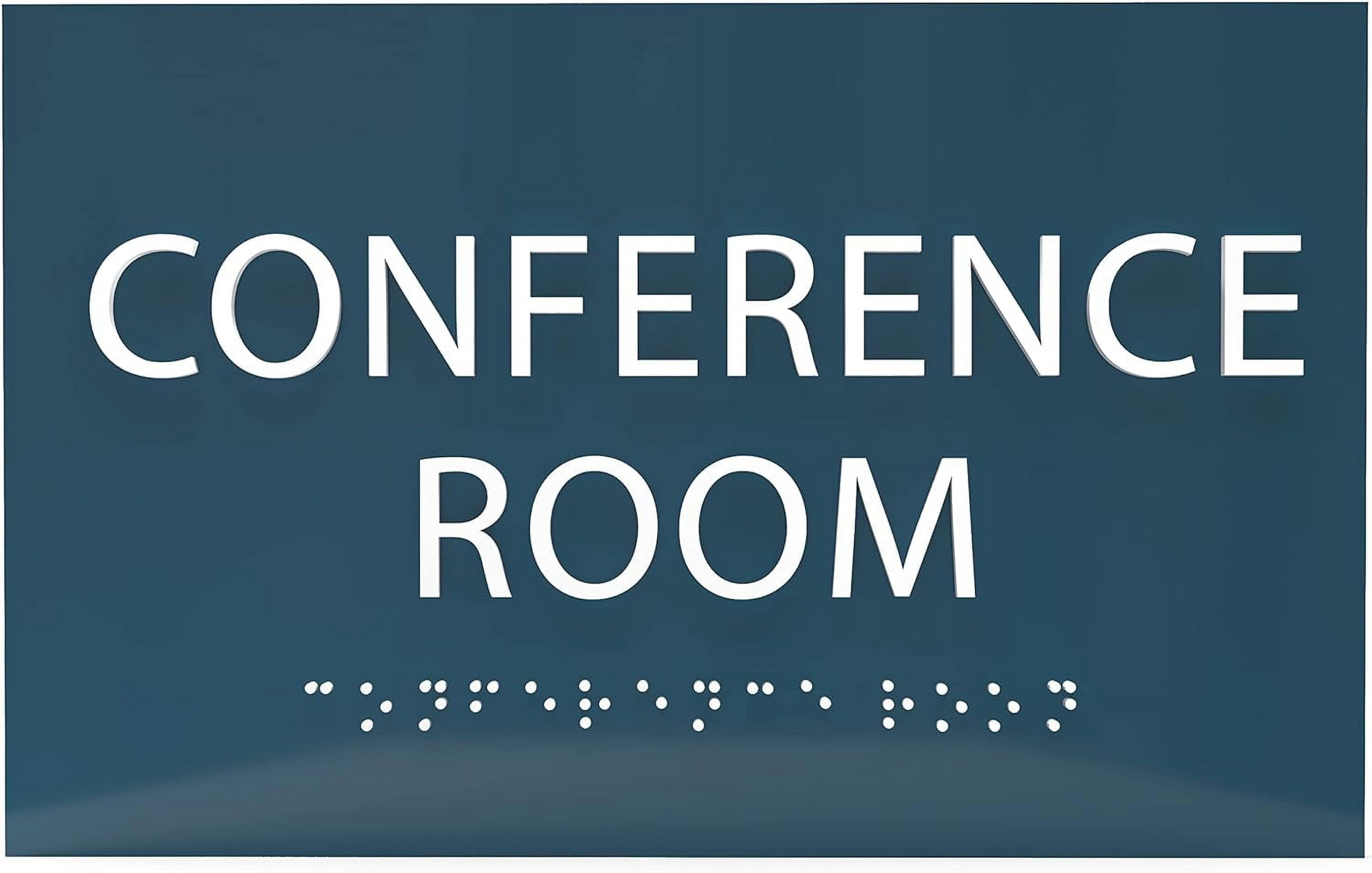 ADA CENTRAL SIGNS - 6" X4" Conference Room Sign - ADA Compliant Tactile ...
