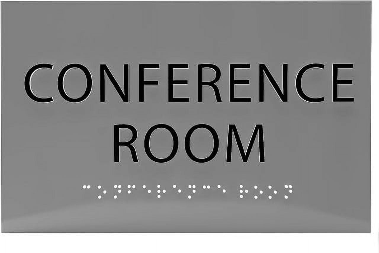 ADA CENTRAL SIGNS - 6" X4" Conference Room Sign - ADA Compliant Tactile ...