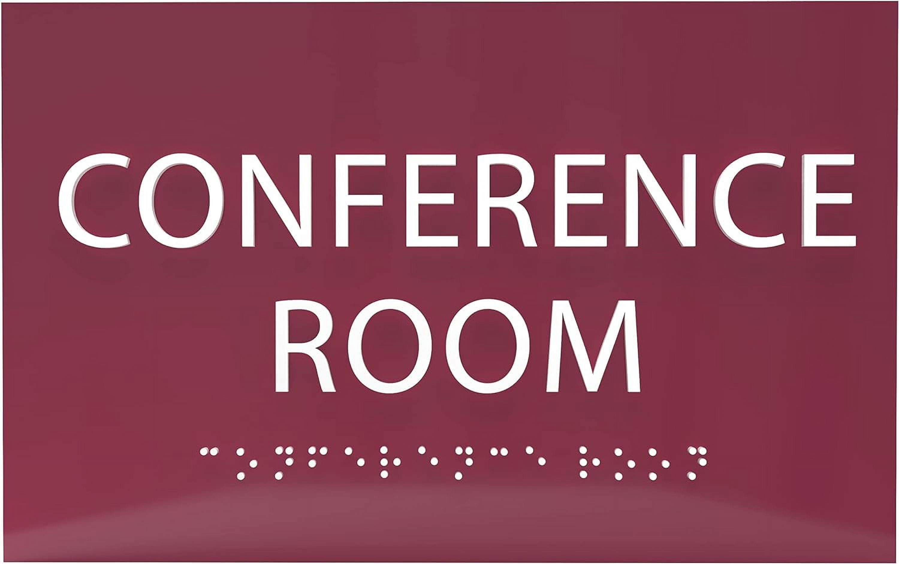 ADA CENTRAL SIGNS - 6" X4" Conference Room Sign - ADA Compliant Tactile ...