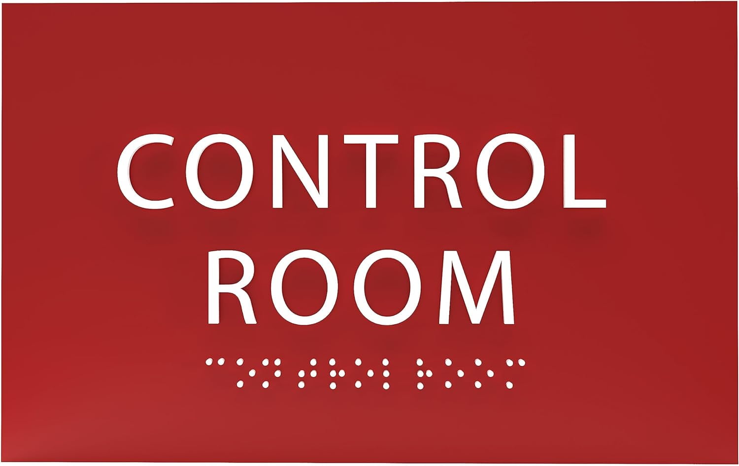 ADA CENTRAL SIGNS - 6" X4" Control Room Sign - ADA Compliant Tactile ...