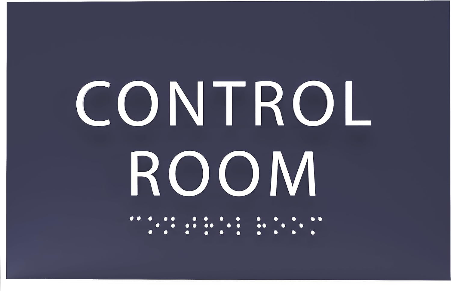 ADA CENTRAL SIGNS - 6" X4" Control Room Sign - ADA Compliant Tactile ...