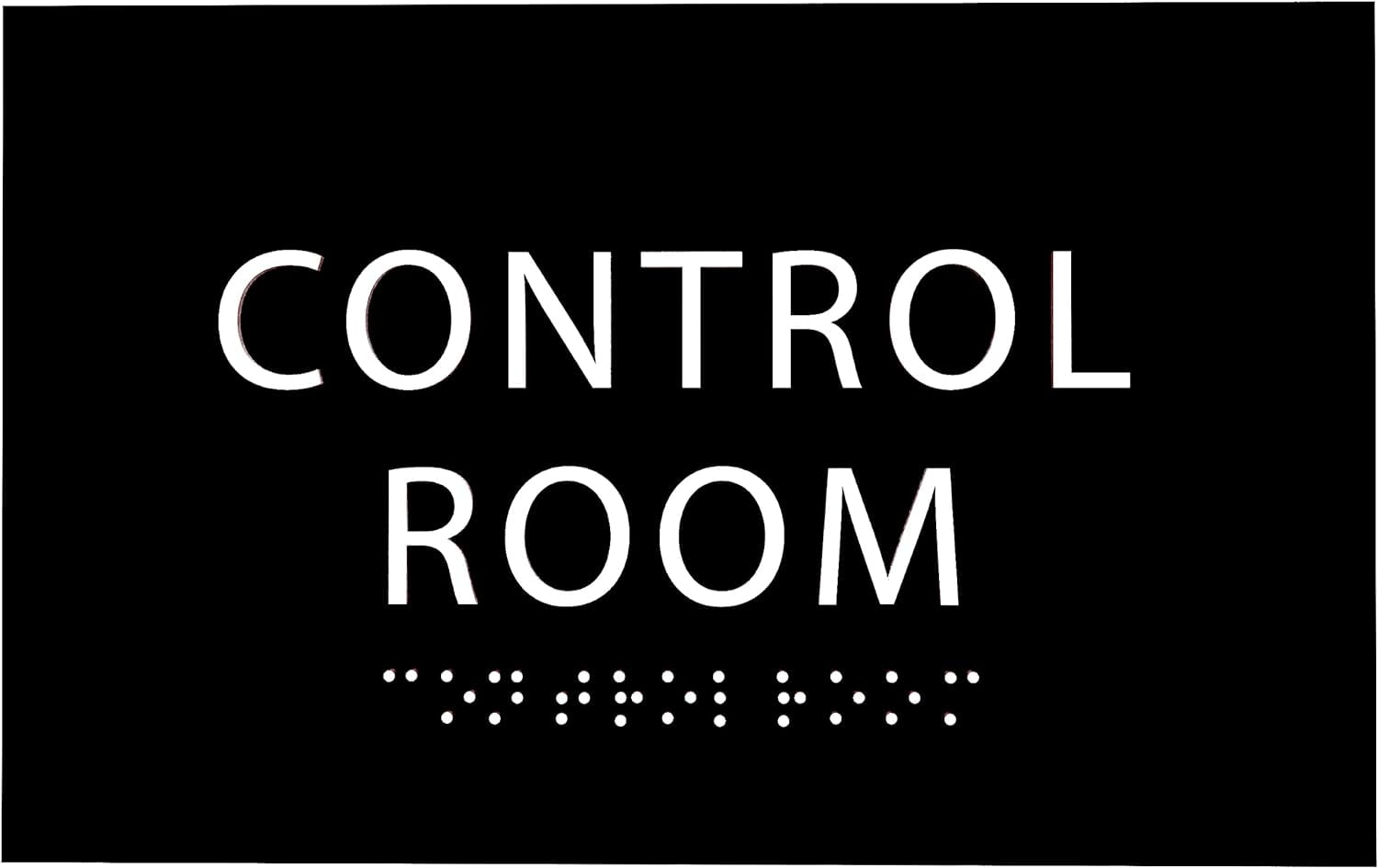 ADA CENTRAL SIGNS - 6" X4" Control Room Sign - ADA Compliant Tactile ...