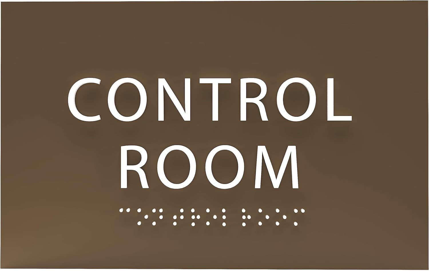 ADA CENTRAL SIGNS - 6" X4" Control Room Sign - ADA Compliant Tactile ...