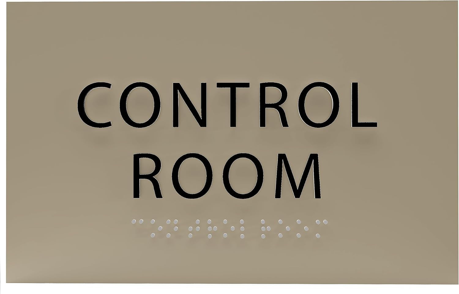 ADA CENTRAL SIGNS - 6" X4" Control Room Sign - ADA Compliant Tactile ...