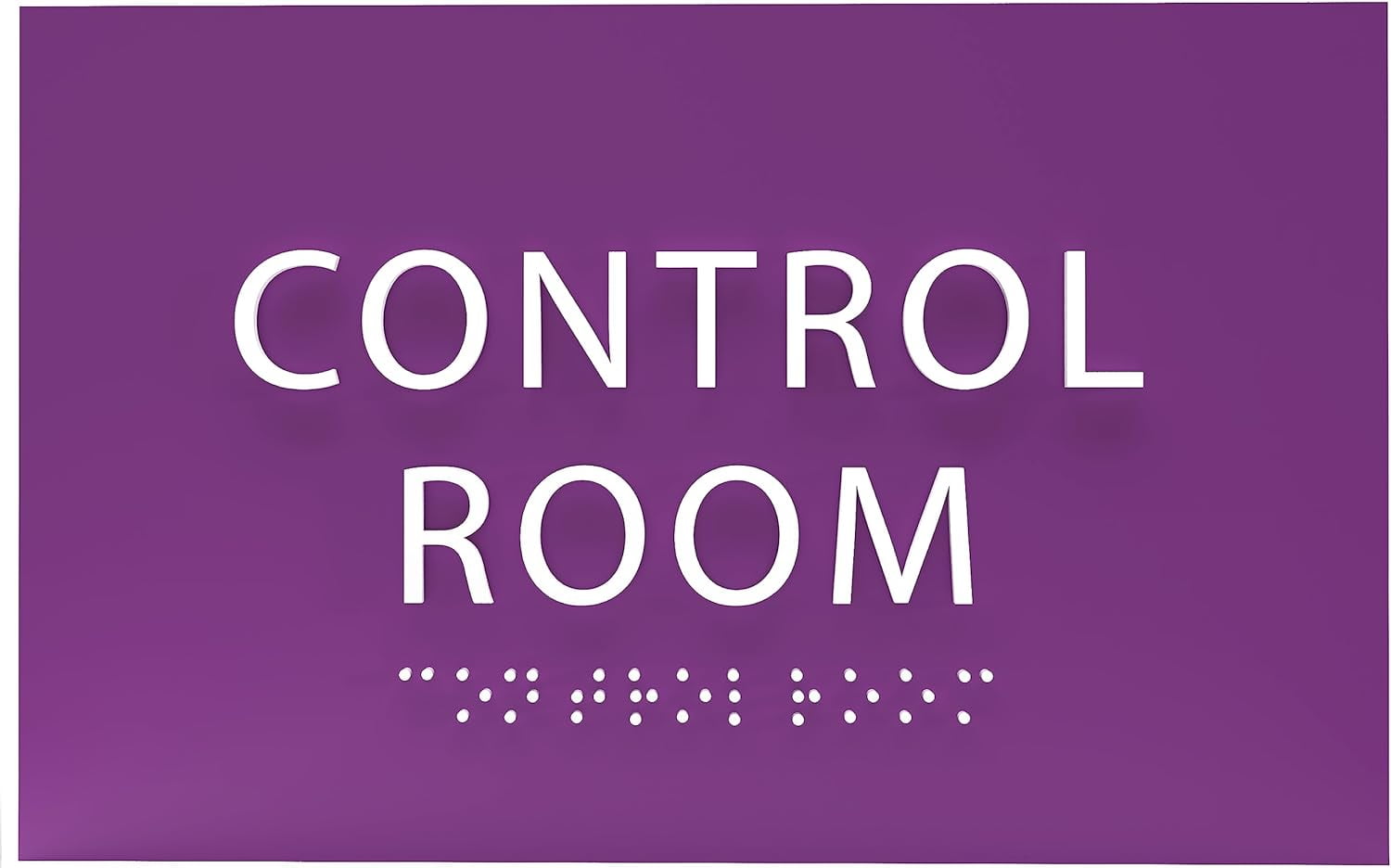 ADA CENTRAL SIGNS - 6" X4" Control Room Sign - ADA Compliant Tactile ...