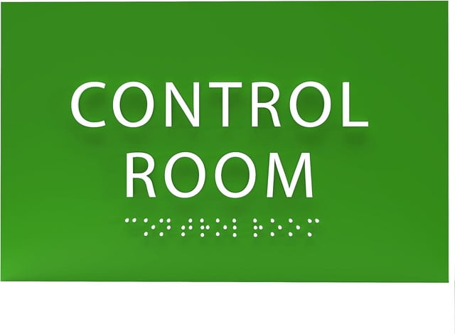 ADA CENTRAL SIGNS - 6" X4" Control Room Sign - ADA Compliant Tactile ...