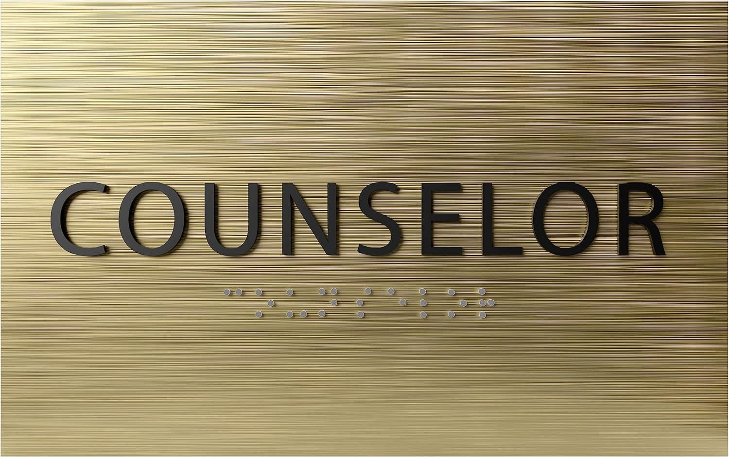 ADA CENTRAL SIGNS - 6" X4" Counselor Sign - ADA Compliant Tactile ...