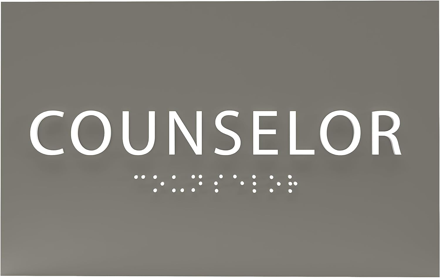 ADA CENTRAL SIGNS - 6" X4" Counselor Sign - ADA Compliant Tactile ...