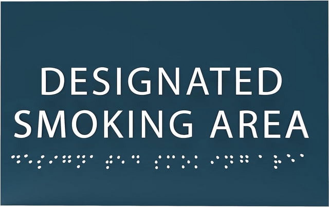ADA CENTRAL SIGNS - 6" X4" Designated Smoking Area Sign - ADA Compliant ...
