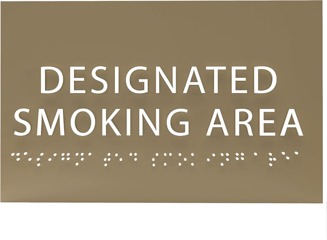 ADA CENTRAL SIGNS - 6" X4" Designated Smoking Area Sign - ADA Compliant ...