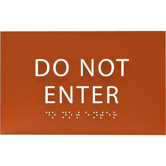 ADA CENTRAL SIGNS - 6" X4" Do Not Enter Sign - ADA Compliant Tactile ...
